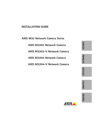 Axis M3203-V Installation manual | Manualzz
