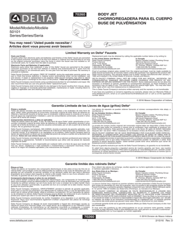 Delta Body Jet featuring H2Okinetic in Champagne Bronze Installation ...