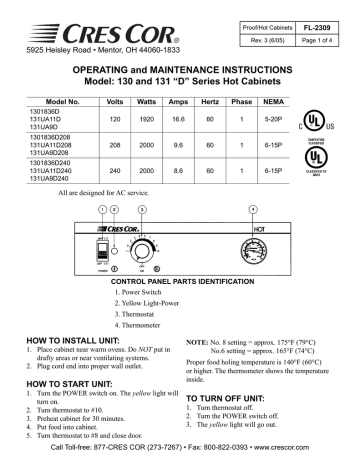 Cres Cor 130 Operation Manual | Manualzz