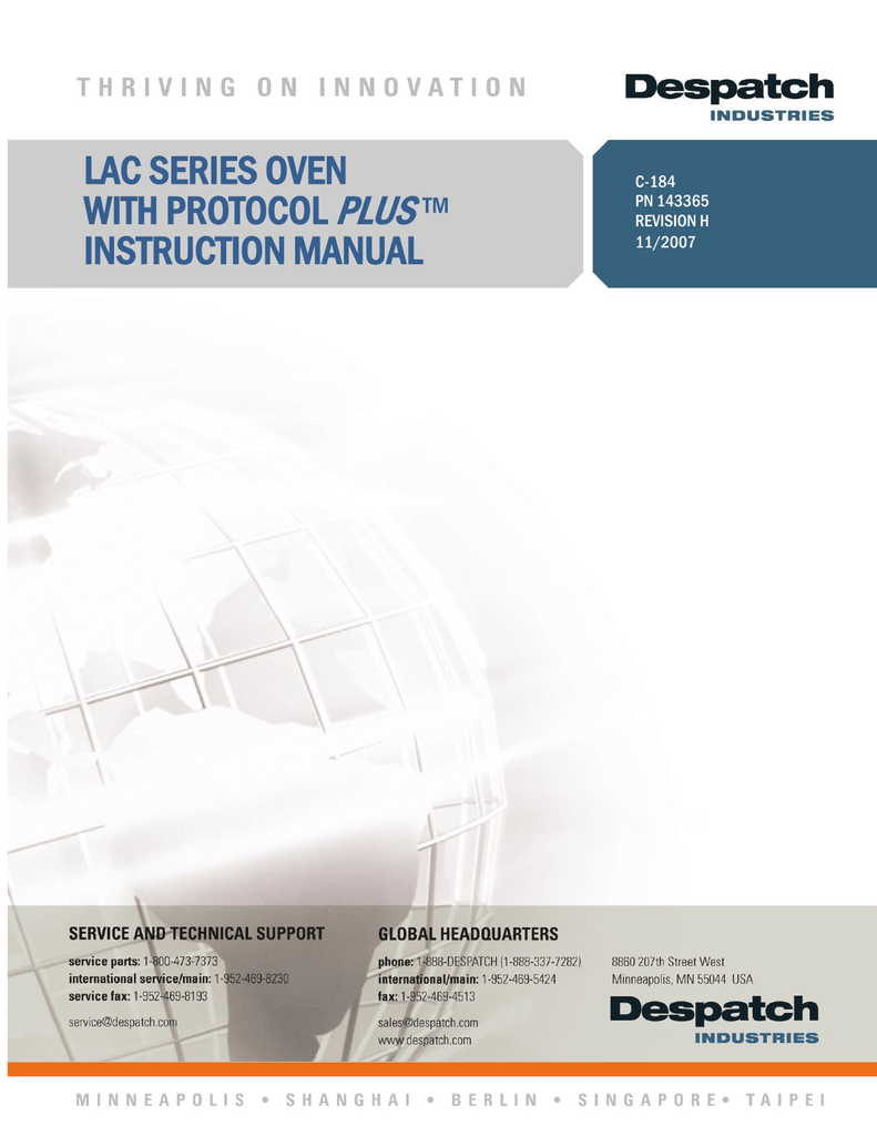 Despatch LAC2-18-5 Owner's Manual | Manualzz