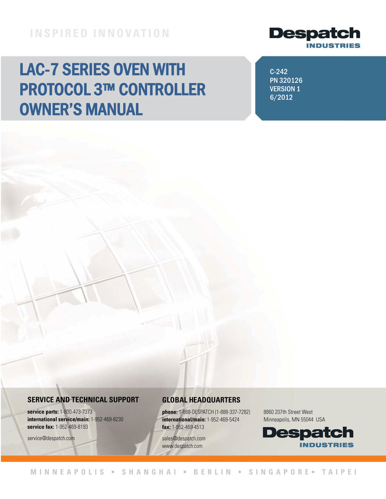 Despatch LAC2-18-7 Owner's Manual | Manualzz