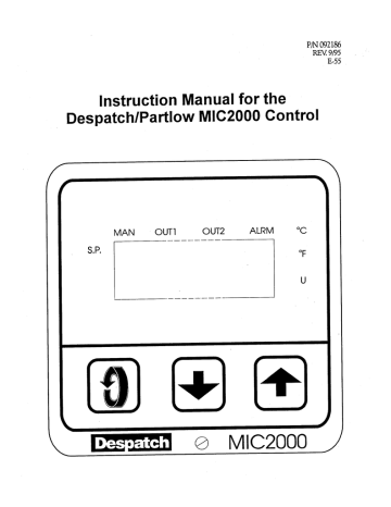 Despatch MIC2000 Controller Owner's Manual | Manualzz