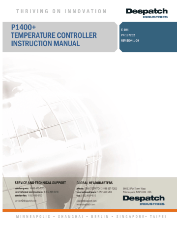 Despatch P1400+ Temperature Controller Instruction manual | Manualzz