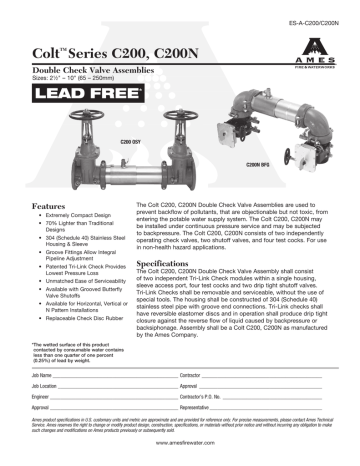 Dormont Mfg C200 General Manual | Manualzz
