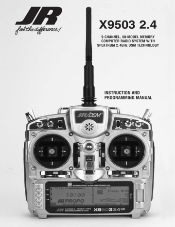 JR X9503 2.4 Instruction And Programming Manual | Manualzz