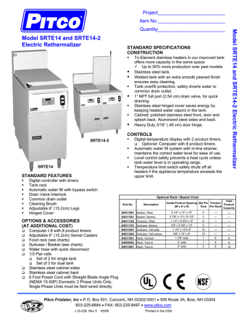 Pitco Frialator SRTE14-2 General Manual | Manualzz