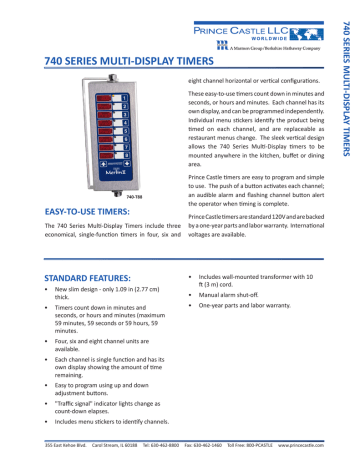 740 Series Multi-Display Timers Datasheet | Manualzz