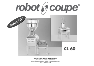 Robot Coupe CL60 User manual | Manualzz