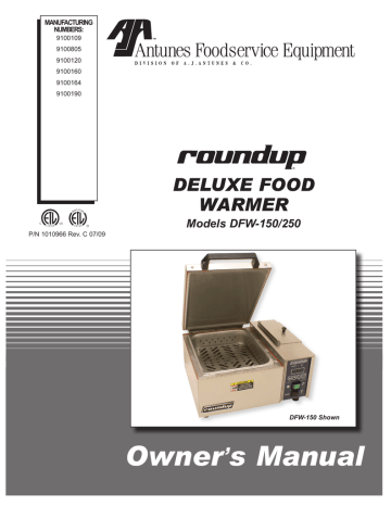Roundup DFW-250 Owner's Manual | Manualzz