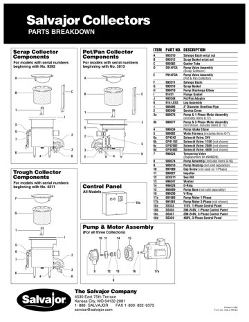 Salvajor Disposers SS33 Part Manual | Manualzz