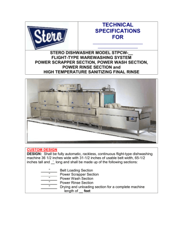 Stero Dishwashers STPCW General Manual | Manualzz