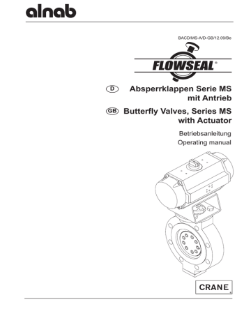 FLOWSEAL Butterfly Valve MS with Actuator Operating manual | Manualzz