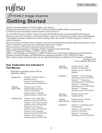 Image Scanner fi-5530C2 Getting Started | Manualzz