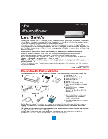 ScanSnap S1300i Anleitung | Manualzz