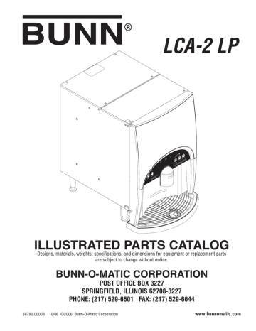 Bunn-O-Matic LCA-2 LP Part Manual | Manualzz
