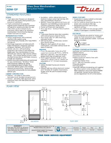 True Manufacturing GDM-12F General Manual | Manualzz
