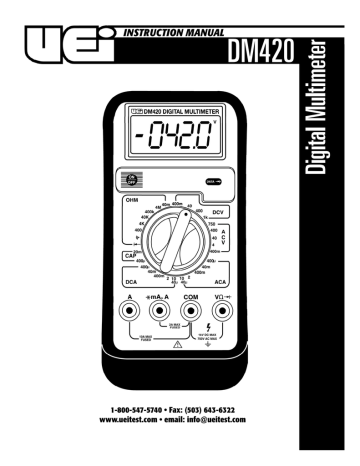 UEi DM420 Instruction manual | Manualzz