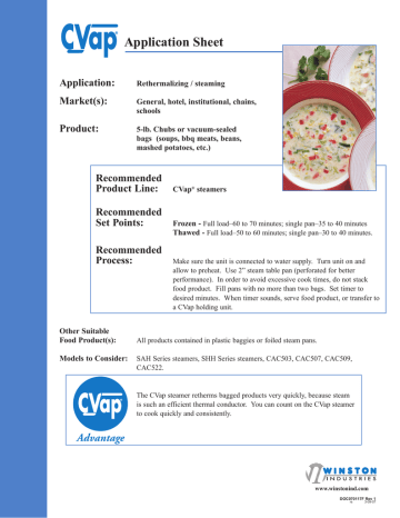 Winston Products CAC503 General Manual | Manualzz