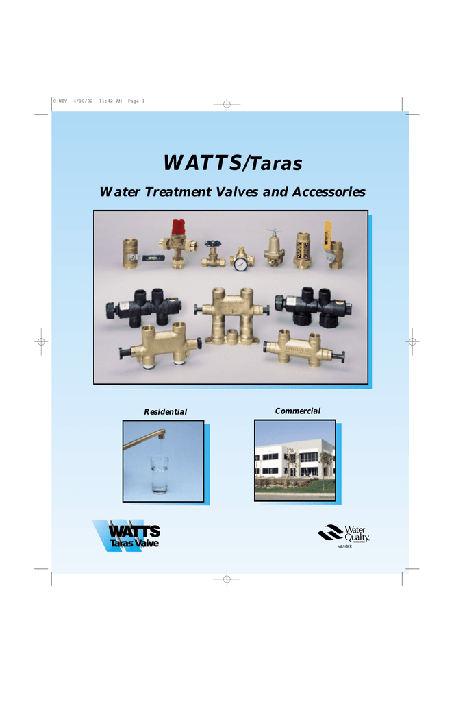 Watts C-WTV Specification Sheet | Manualzz