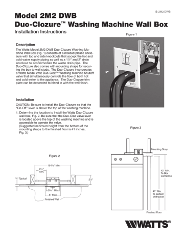 Watts 2M2 Installation instructions | Manualzz