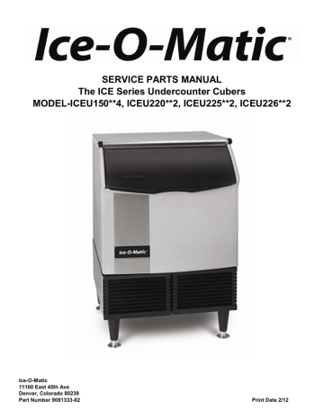 Ice-O-Matic ICEU226 Service Manual | Manualzz