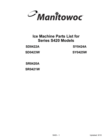 Manitowoc SD0422A Part Manual | Manualzz