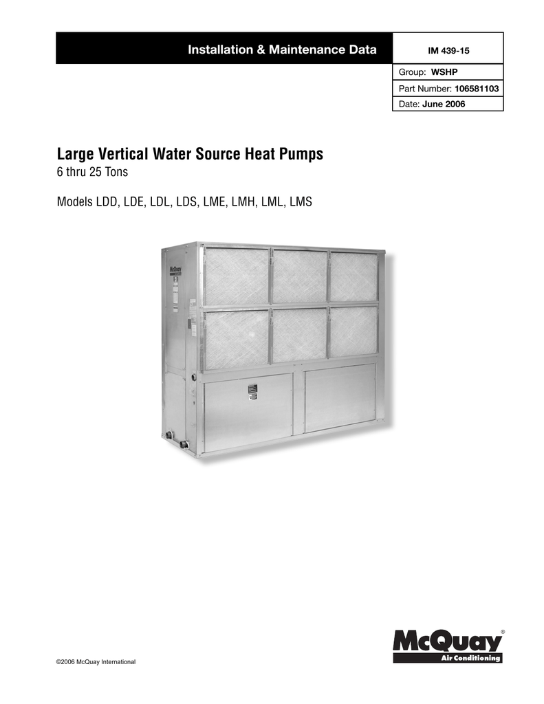 McQuay LMS Installation & Maintenance Data | Manualzz