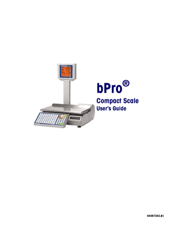 Compact Scale bPro User's Guide | Manualzz