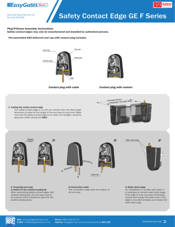 ASO Safety Solutions GE F-Series Contact Safety Edges Assembly ...