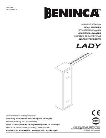 Beninca Lady Barrier Owner's Manual | Manualzz