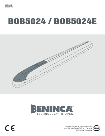 Beninca Bob 5024/Bob 5024E Guida utente | Manualzz