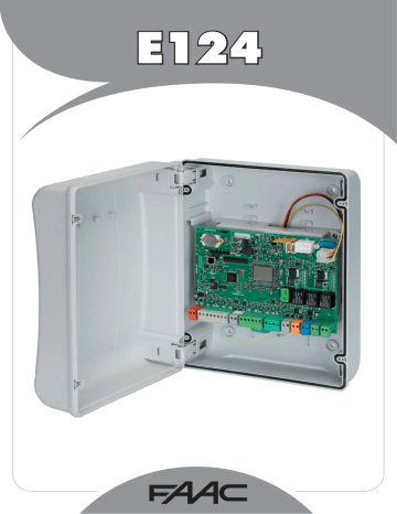 FAAC E124 Control Panel Owner's Manual | Manualzz