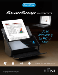 Fujitsu ScanSnap iX500 - User manual, Troubleshooting guide, Operating ...