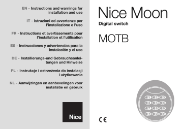 Nice Apollo Nice Moon Digital Keypad manual | Manualzz