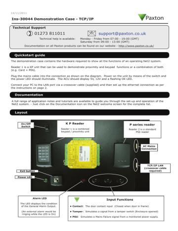 Paxton Demonstration Access Control User guide | Manualzz