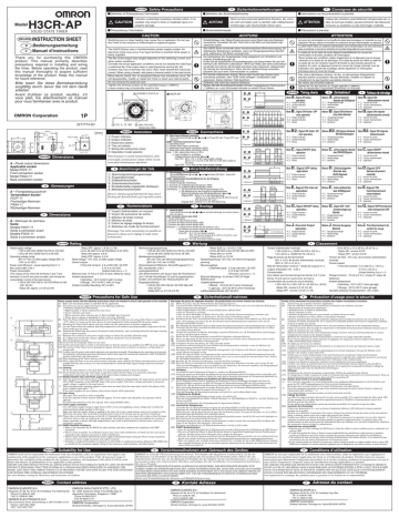 Omron H3CR-AP Instruction Sheet | Manualzz