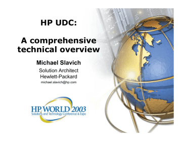 HP Utility Data Center UDC Technical Overview | Manualzz