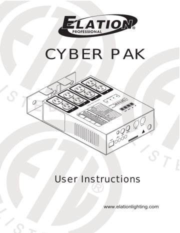 Elation Professional Cyber Pak User Instructions | Manualzz