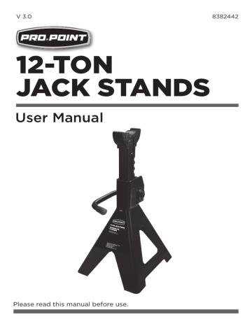 Jack Stands 12-Ton User Manual | Manualzz