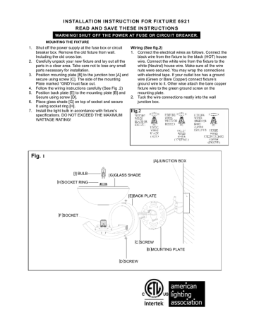 Fixture 6921 Installation Instructions | Manualzz