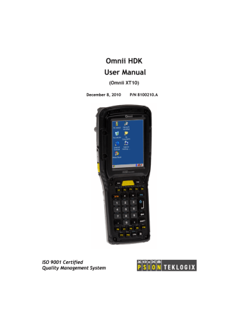 Psion Teklogix OMNii HDK XT10 User manual | Manualzz
