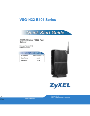 ZyXEL VSG1432-B101 Owner's Manual | Manualzz