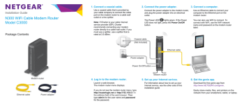 Netgear C3000-100NAS Installation guide | Manualzz