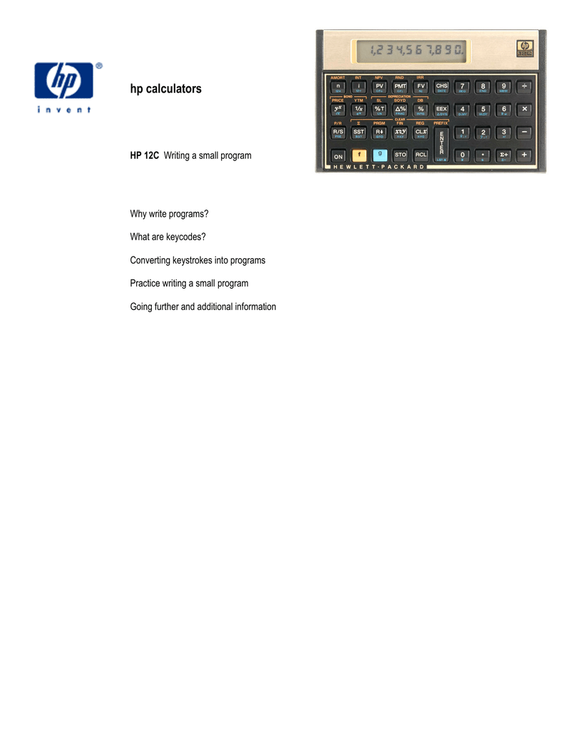 hp 12c platinum financial calculator user's guide