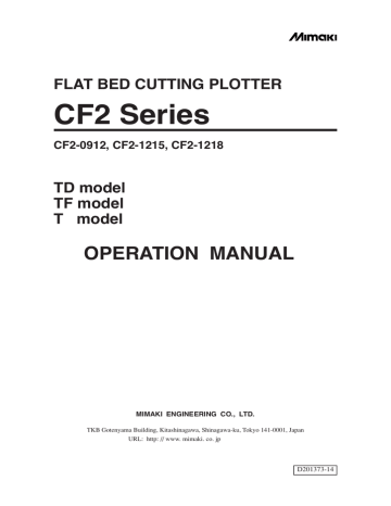 Mimaki CF2 Operation Manual | Manualzz