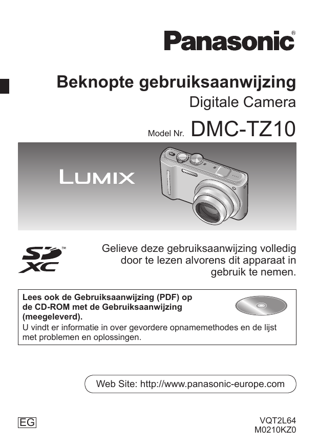Panasonic DMC-TZ10 Lumix de handleiding | Manualzz
