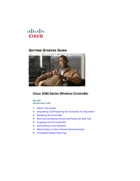 Cisco 2511 - Router - EN - User Guide, Getting started guide