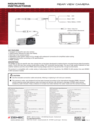REAR VIEW CAMERA MOUNTING INSTRUCTIONS | Manualzz