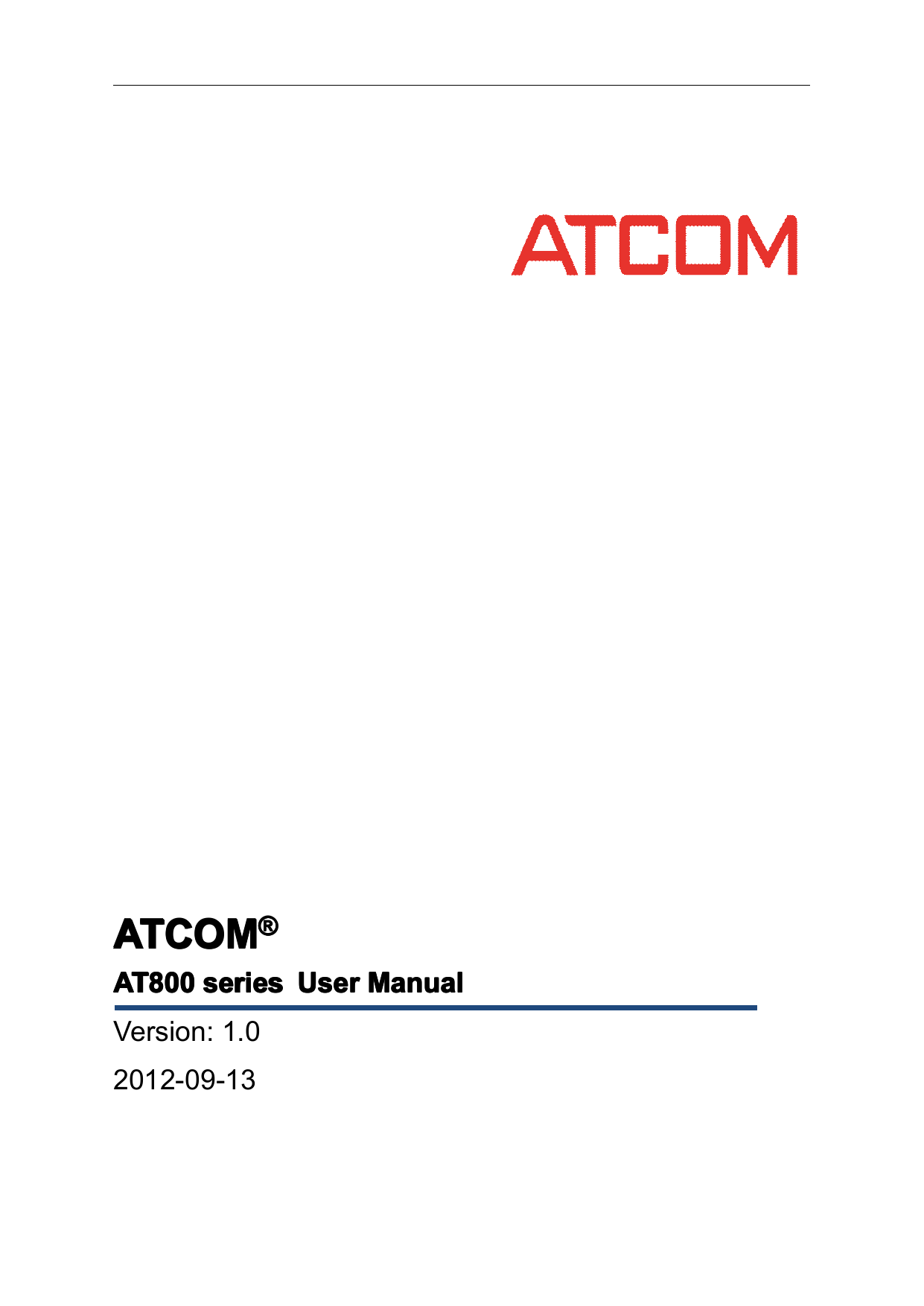 ATCOM AT800 Series User manual | Manualzz