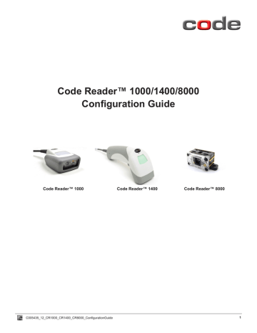Code Reader 1000, 1400, 8000 Configuration Guide | Manualzz